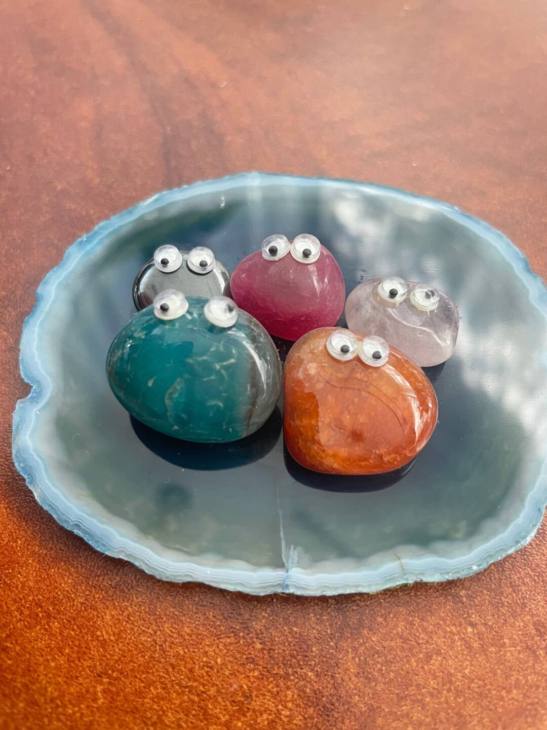 Cute Little Agate Family Decor/paperweight/knick Knack - Etsy