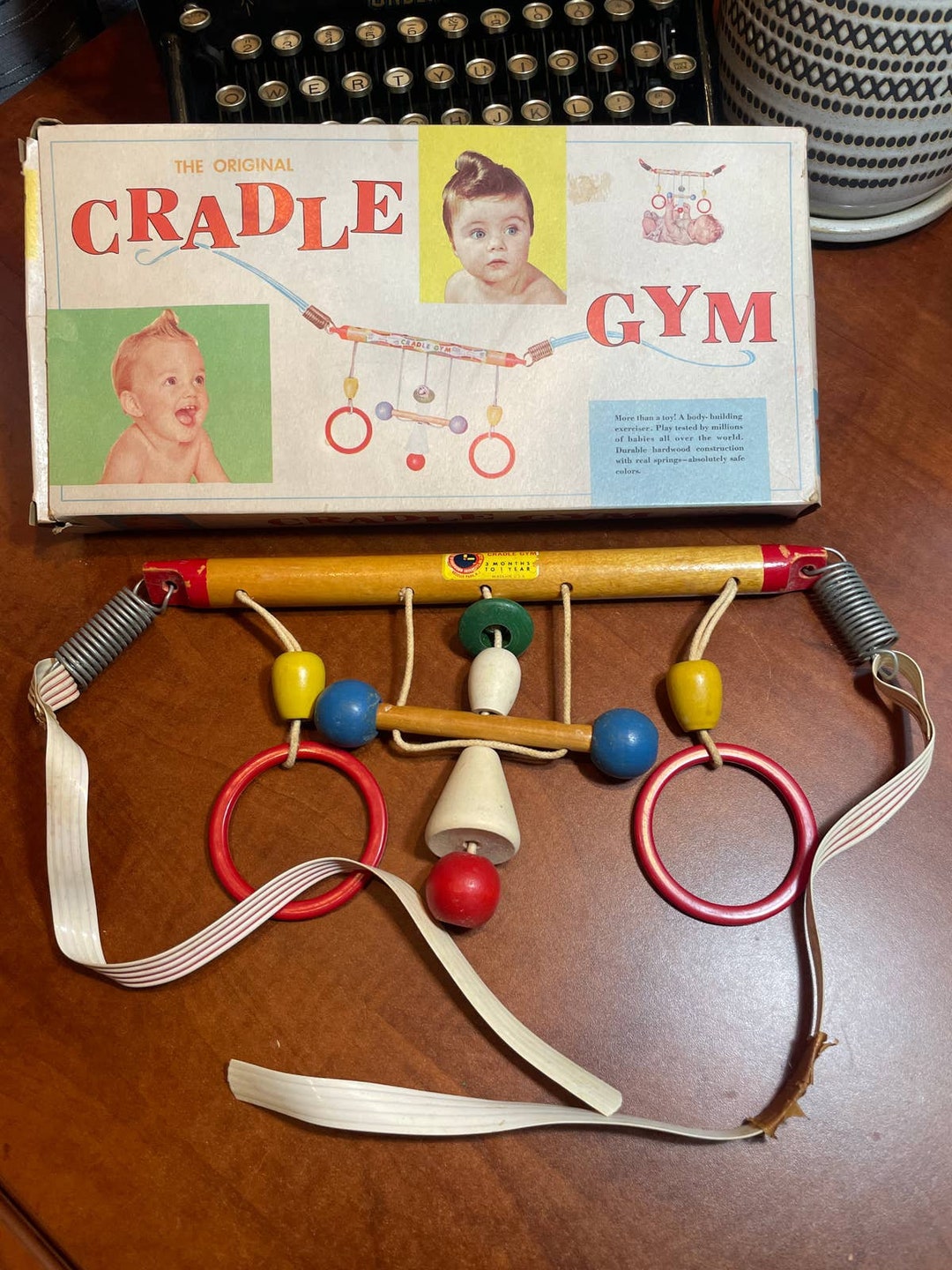 Vintage Cradle Gym Baby Toy USED - Etsy