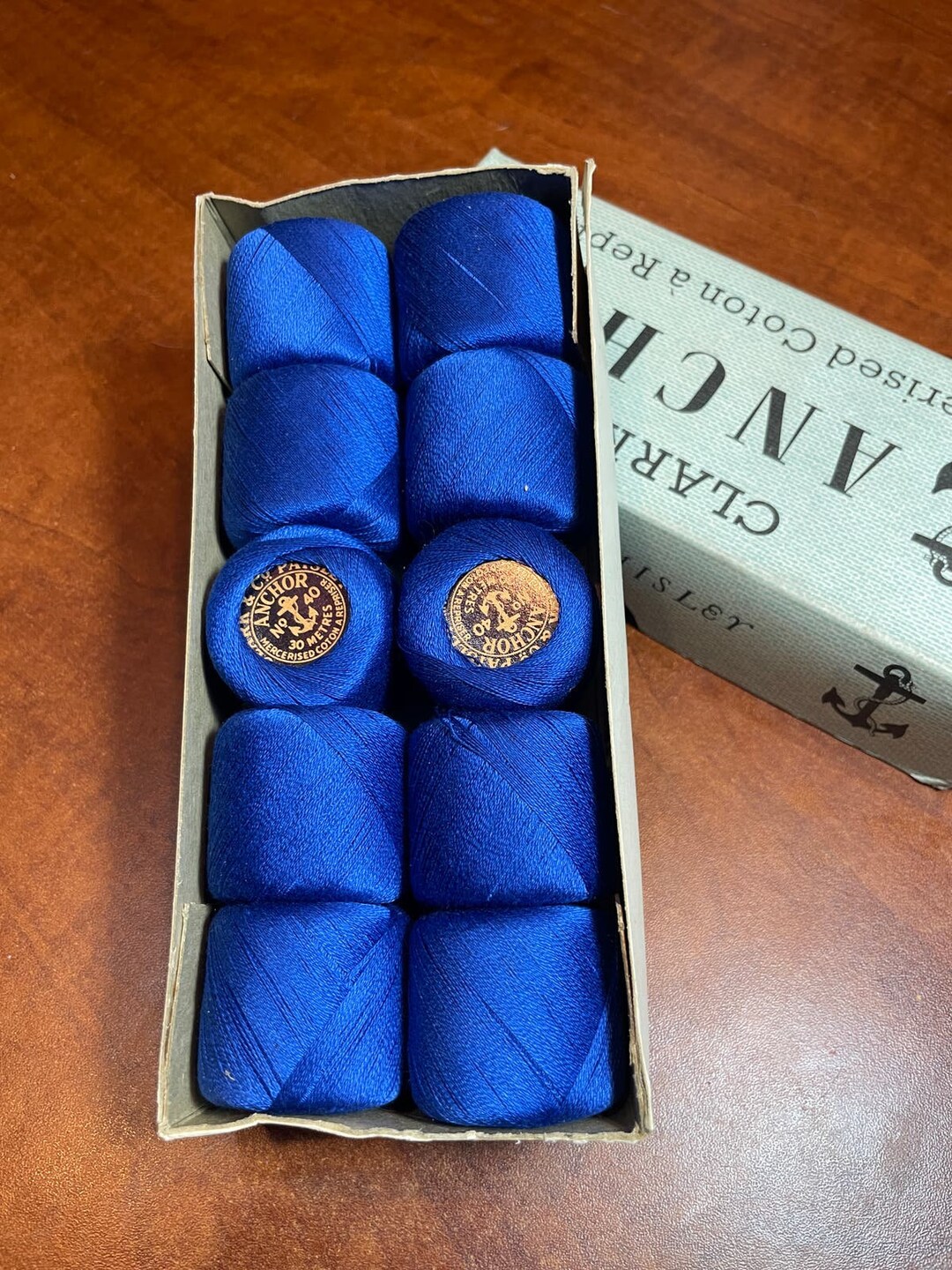 Vintage Anchor's Box of 12 Embroidery Floss Balls Color Blue - Etsy
