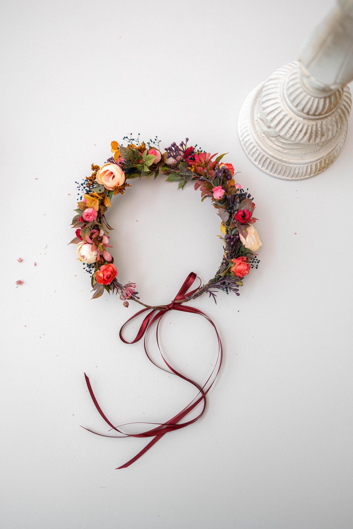 Rustic Boho Flower Crown | Wedding and Special Occasion Hairpiece ...
