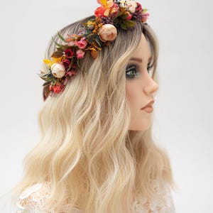 Rustic Boho Flower Crown | Wedding and Special Occasion Hairpiece ...