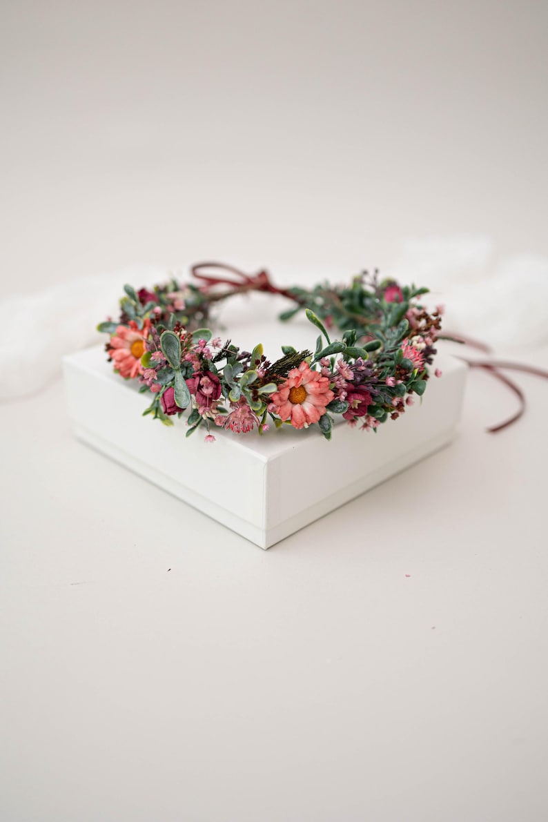 Rustic Boho Flower Crown | Wedding and Special Occasion Hairpiece ...