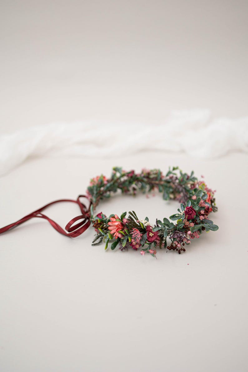 Rustic Boho Flower Crown | Wedding and Special Occasion Hairpiece ...