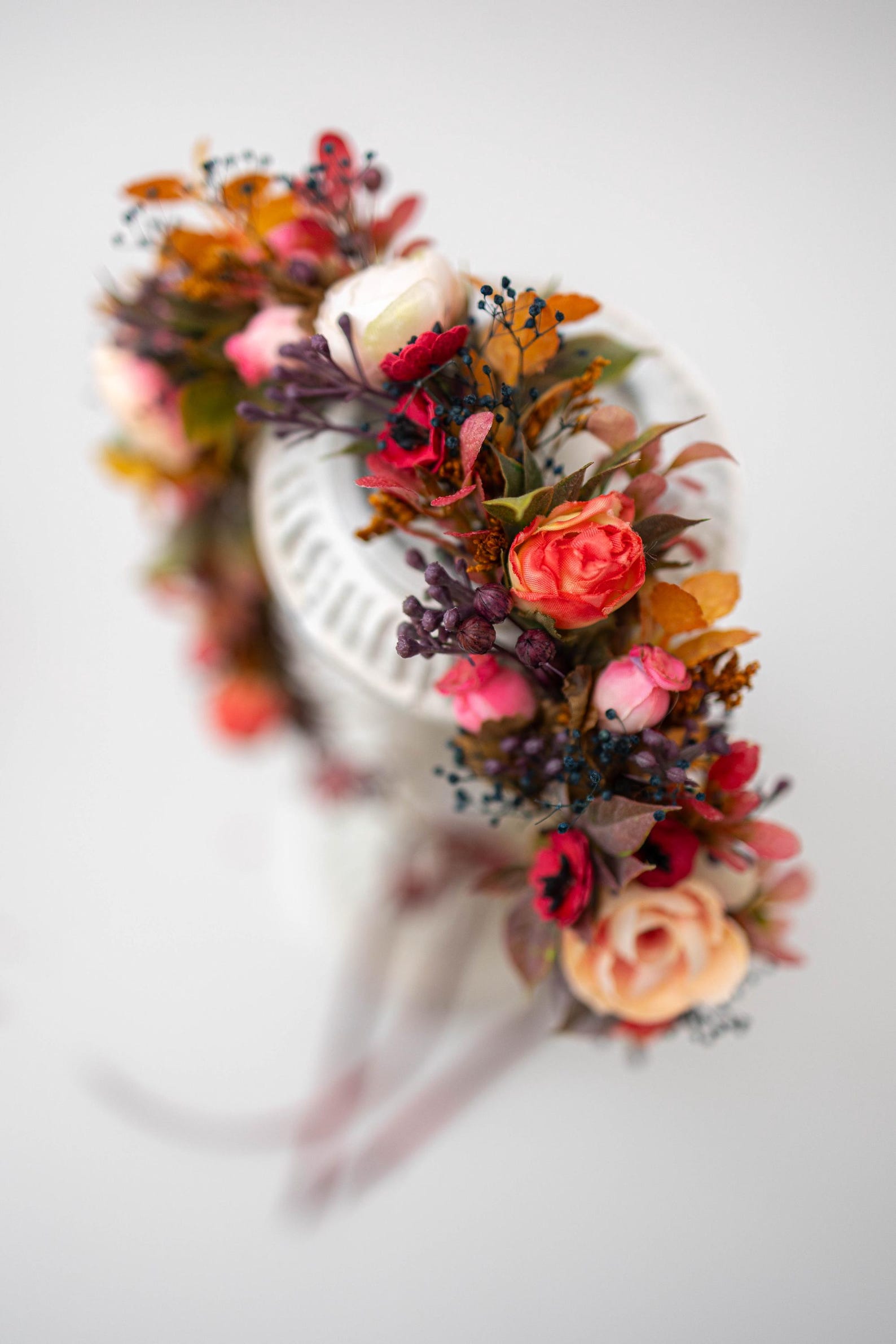 Rustic Boho Flower Crown | Wedding and Special Occasion Hairpiece ...