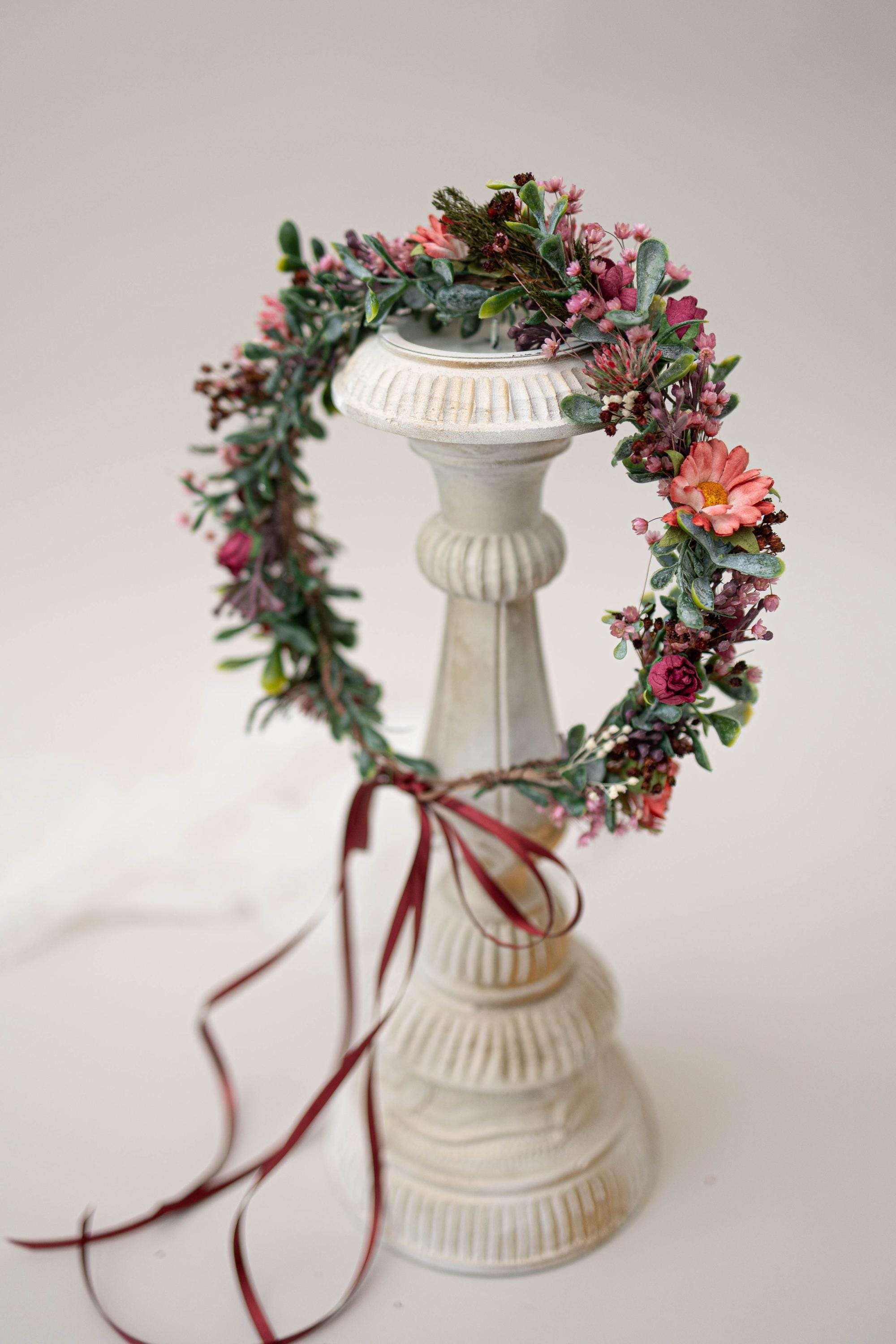 Rustic Boho Flower Crown | Wedding and Special Occasion Hairpiece ...