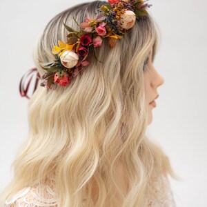 Rustic Boho Flower Crown | Wedding and Special Occasion Hairpiece ...
