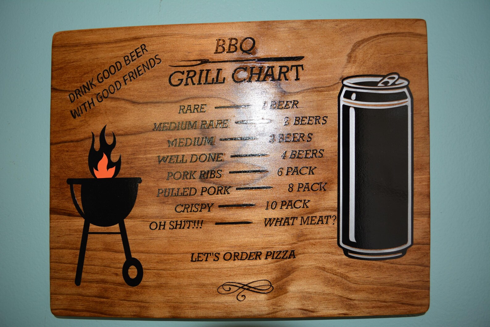 Grilling Time Wooden Sign, Father's Day, Housewarming, Man Cave, BBQ ...