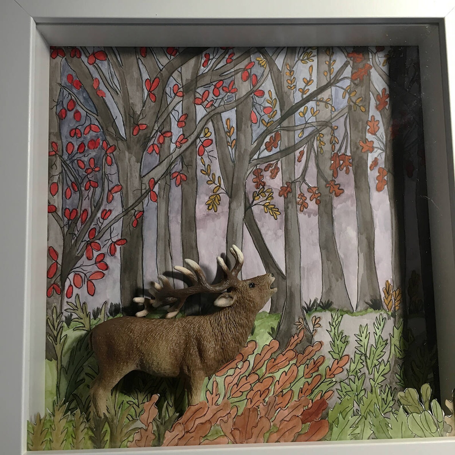 Diorama Frame With Original Hand-painted Décor and Miniature - Etsy