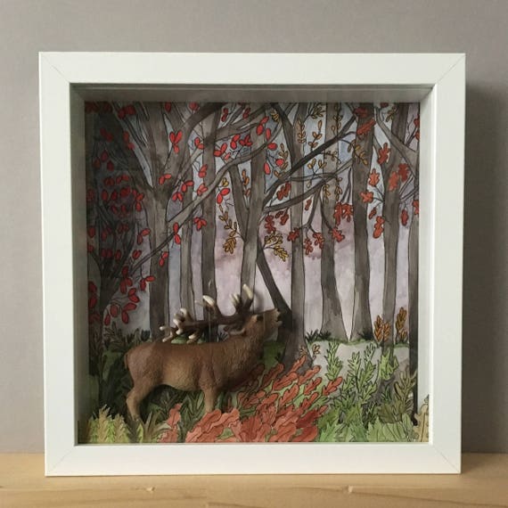 Diorama Frame With Original Hand-painted Décor and Miniature | Etsy