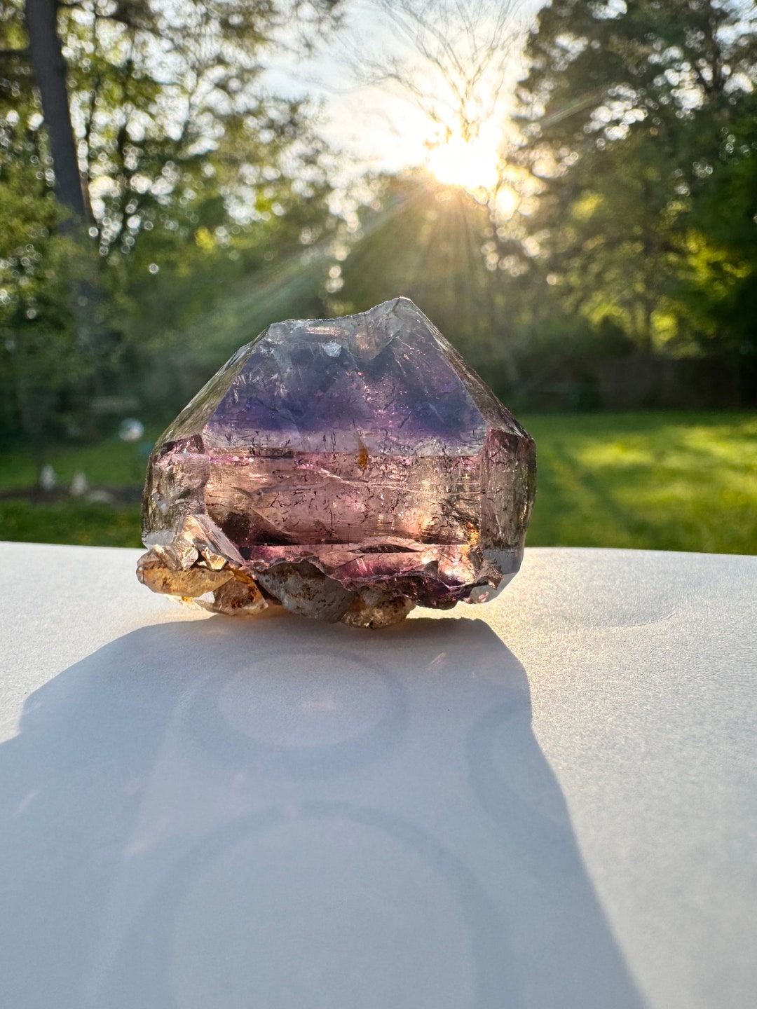 Rutilated Amethyst Crystal Point - Raw Shangaan Amethyst - Grape Purple ...