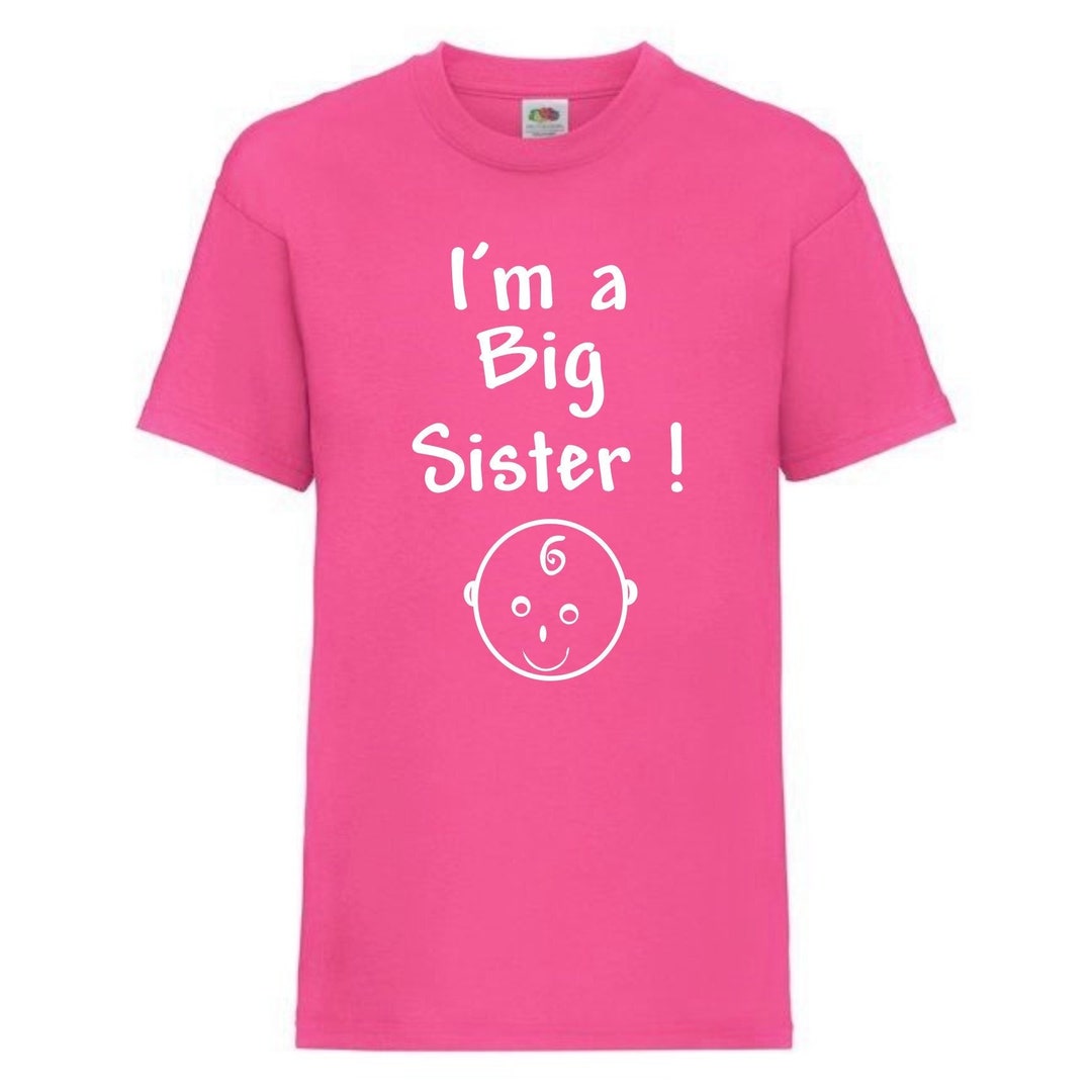 I'm A Big Sister New Baby, Sister Gift T-shirt Birth Announcement ...
