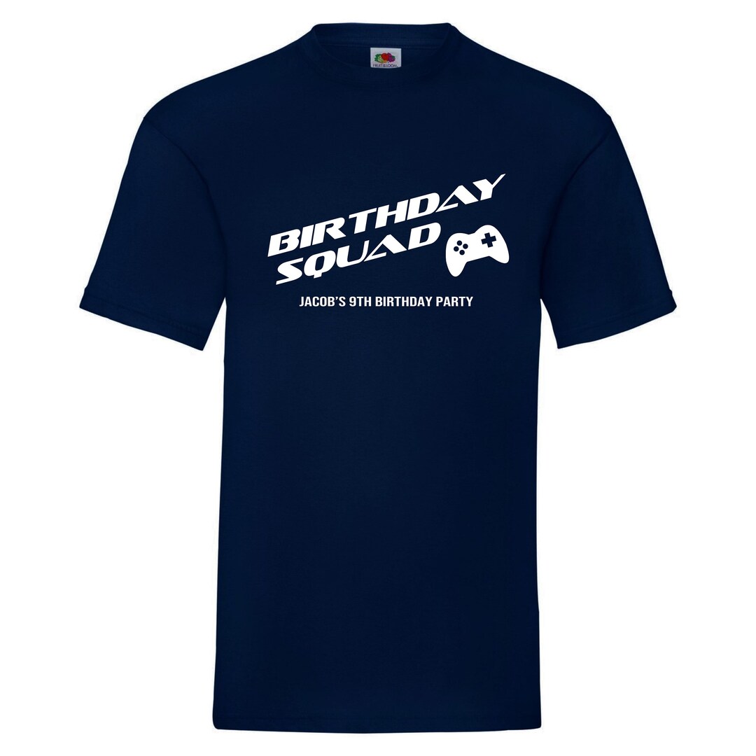 Personalised Gamer Birthday Party Tshirts, Birthday Squad Shirts, Kids ...