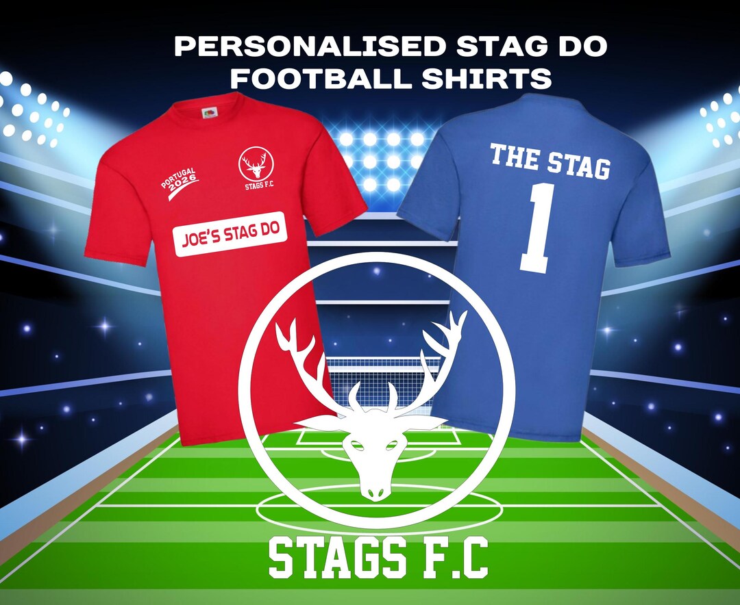 Personalised Stag Do Football Shirt, Custom Stag Party Top, Groomsmen T ...
