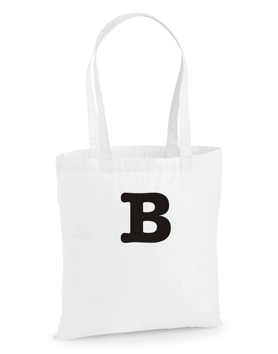 Personalised Initial Letter B Tote Bag, Alphabet Tote Bag, Letter B ...