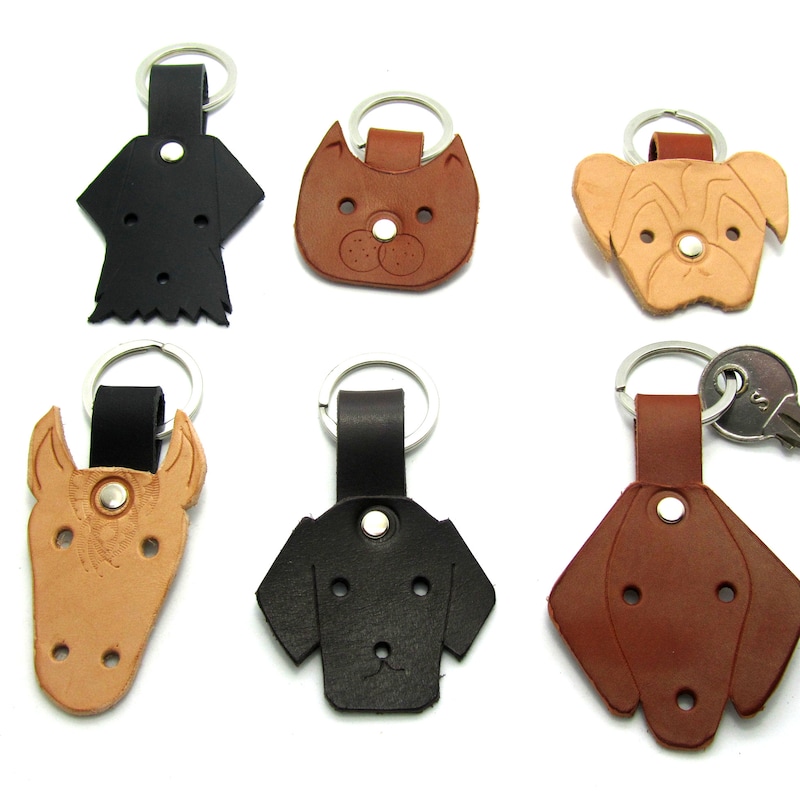 Leather Keyrings Animals - Etsy