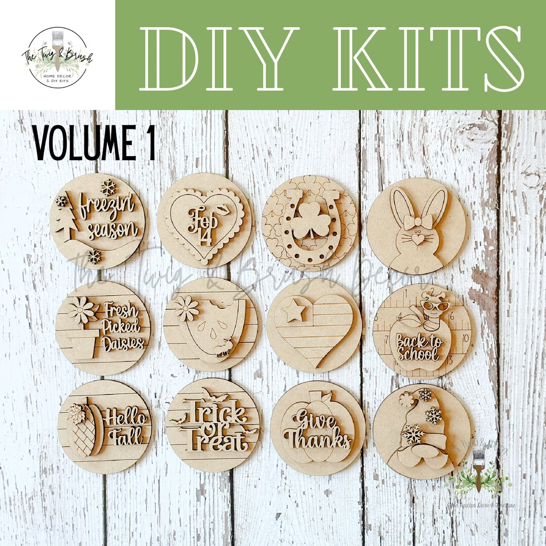 DIY Single Seasonal Bundle Jar Topper Insert / DIY Wood Blank ...