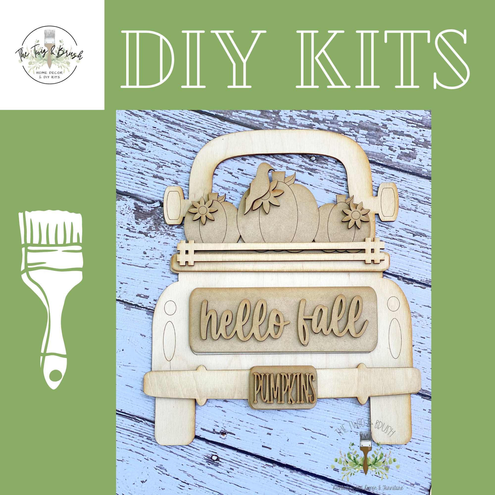 DIY Hello Fall Wood Kit: Interchangeable Farmhouse Truck Add-on - Etsy