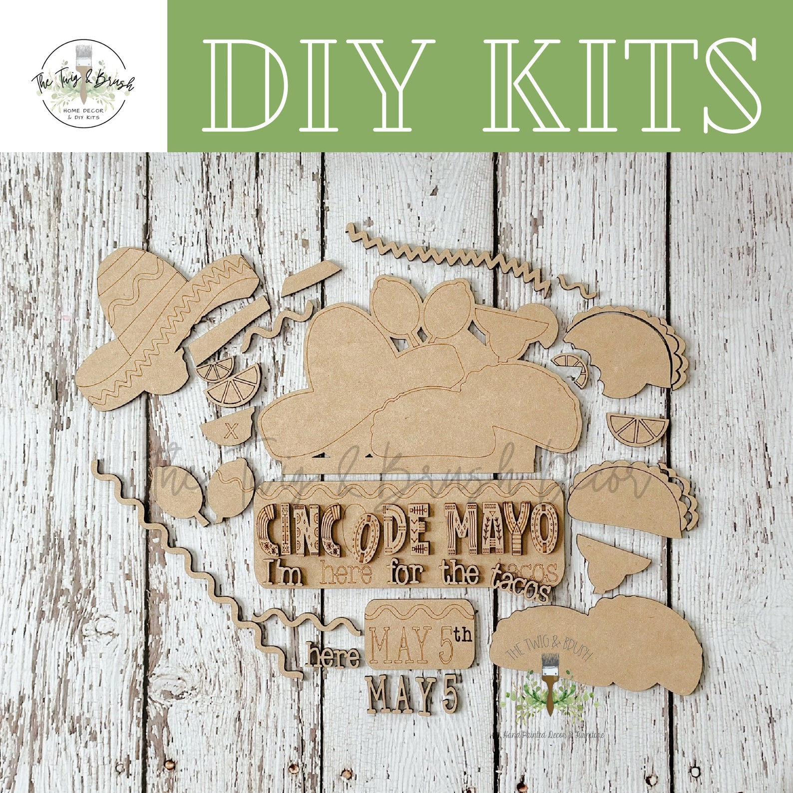 DIY Farmhouse Truck Cinco De Mayo Add-on: Unfinished Wood Kit - Etsy