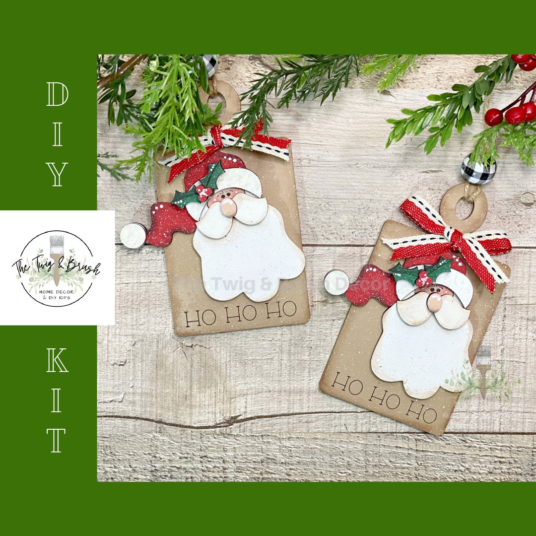 DIY Wood Kit Breadboard Santa Christmas Tree Ornament Santa Ornament ...