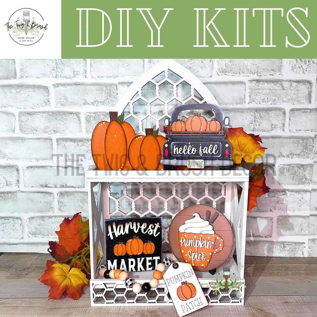 DIY Fall Harvest Tiered Tray Set | Pumpkin Spice Decor | Hello Fall DIY ...