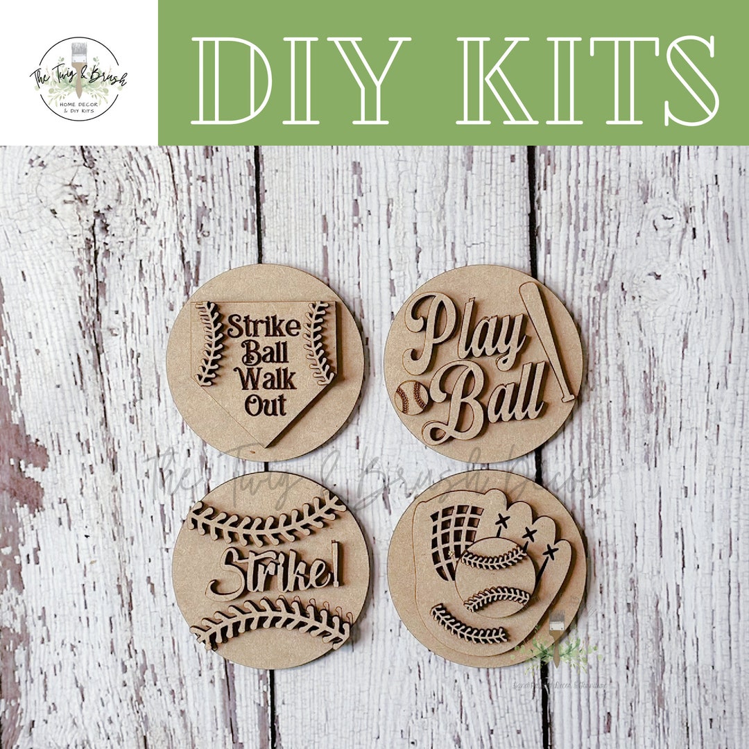 DIY Baseball Softball Jar Topper Insert: Unfinished Wood Kit - Etsy