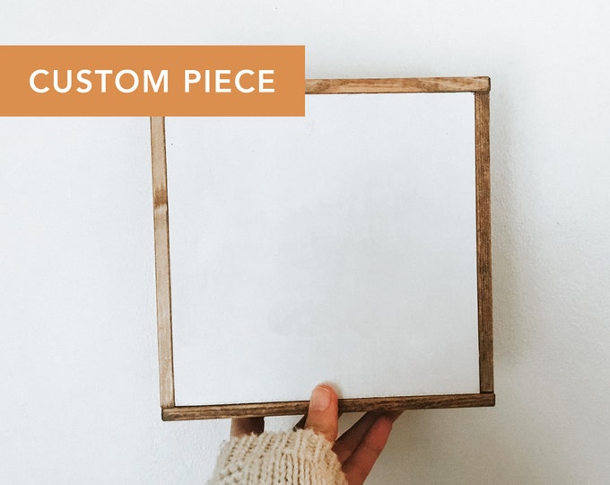 CUSTOM DESIGN 8x8 Wood Sign - Etsy