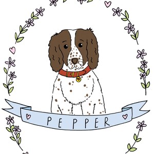 Personalised Pet Portrait - Animal Companion Illustration, Custom Gift ...