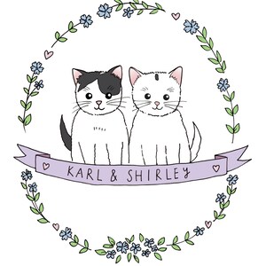 Personalised Pet Portrait - Animal Companion Illustration, Custom Gift ...