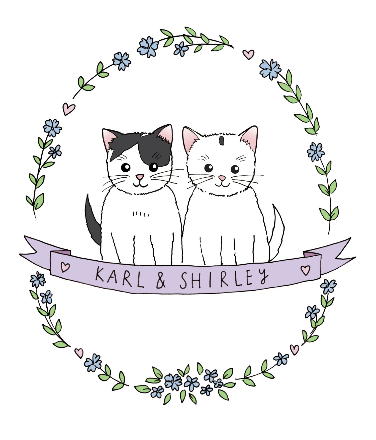 Personalised Pet Portrait Animal Companion Illustration | Etsy UK
