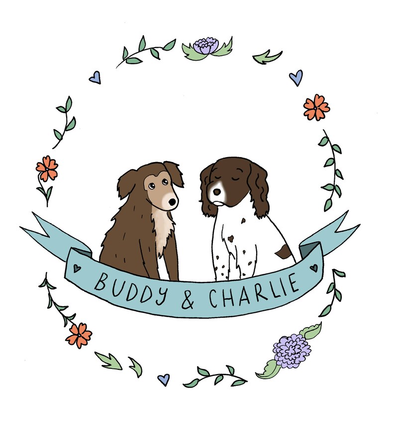 Personalised Pet Portrait Animal Companion Illustration - Etsy UK