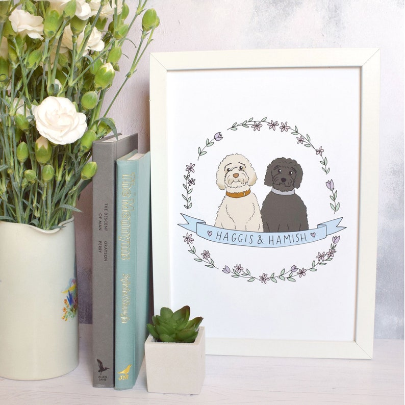 Personalised Pet Portrait Animal Companion Illustration - Etsy UK