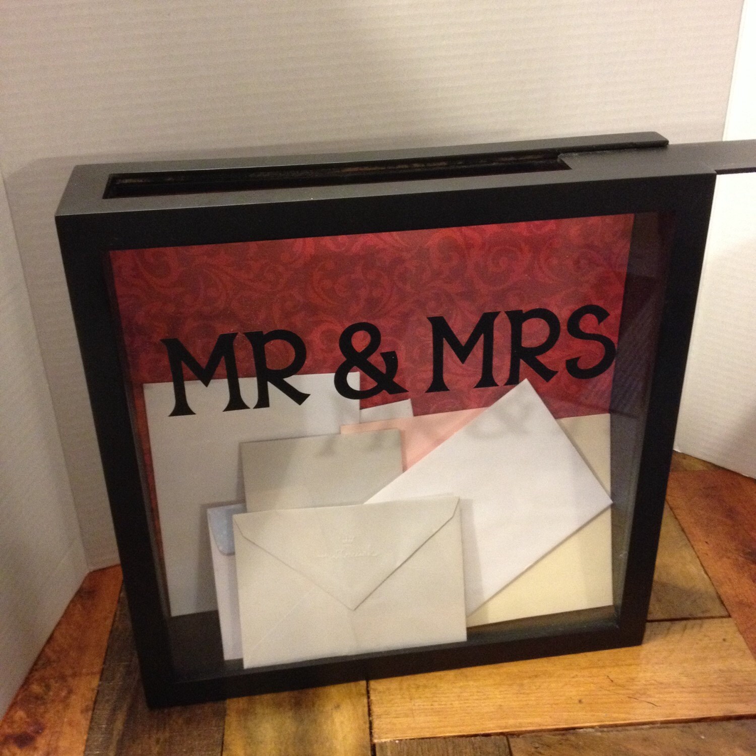 WEDDING CARD Box 12x12 Shadow Box THEN use for an Admit One | Etsy