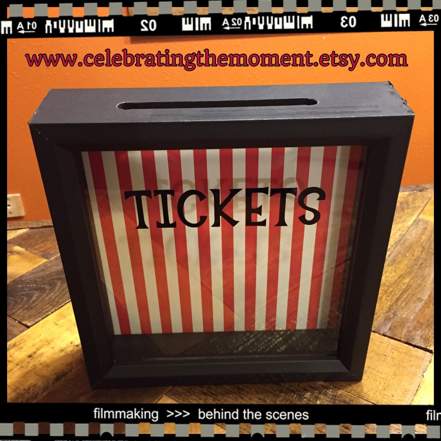 TICKETS Ticket Stub Box 8x8 Shadow Box Ticket Holder - Etsy UK