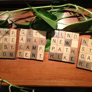 CAMPING Drink Coasters, HIKING, Glamping, NATURE, Made to Order, Gift ...