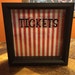 TICKETS, Ticket Stub Box, 8x8", Shadow Box, Ticket Holder Box ...
