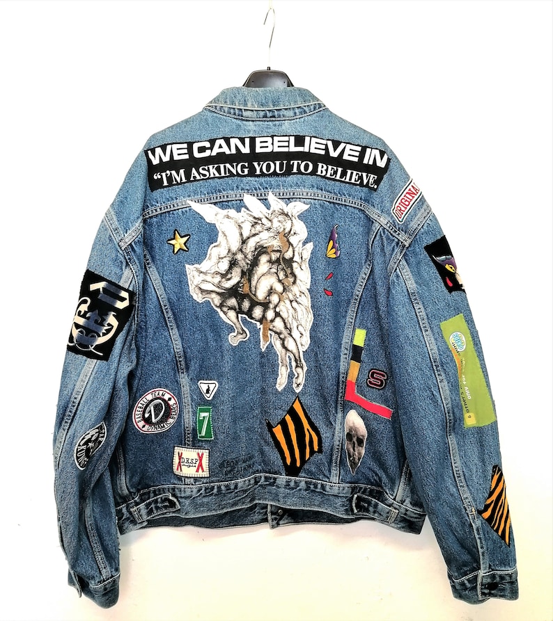 Denim Jacket Crazy Badges - Etsy