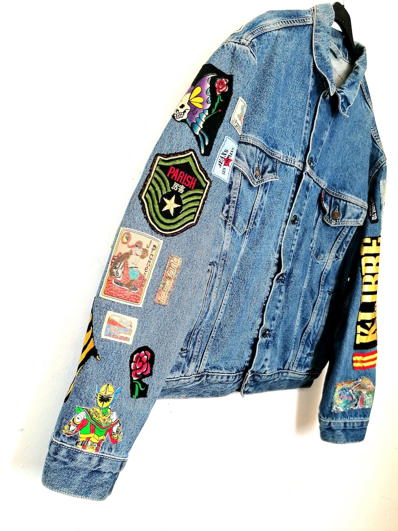 Denim Jacket Crazy Badges - Etsy