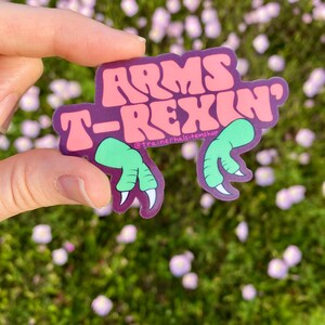 Arms T-rexin Sticker Neurodivergent Autistic Pride Waterproof Vinyl ...