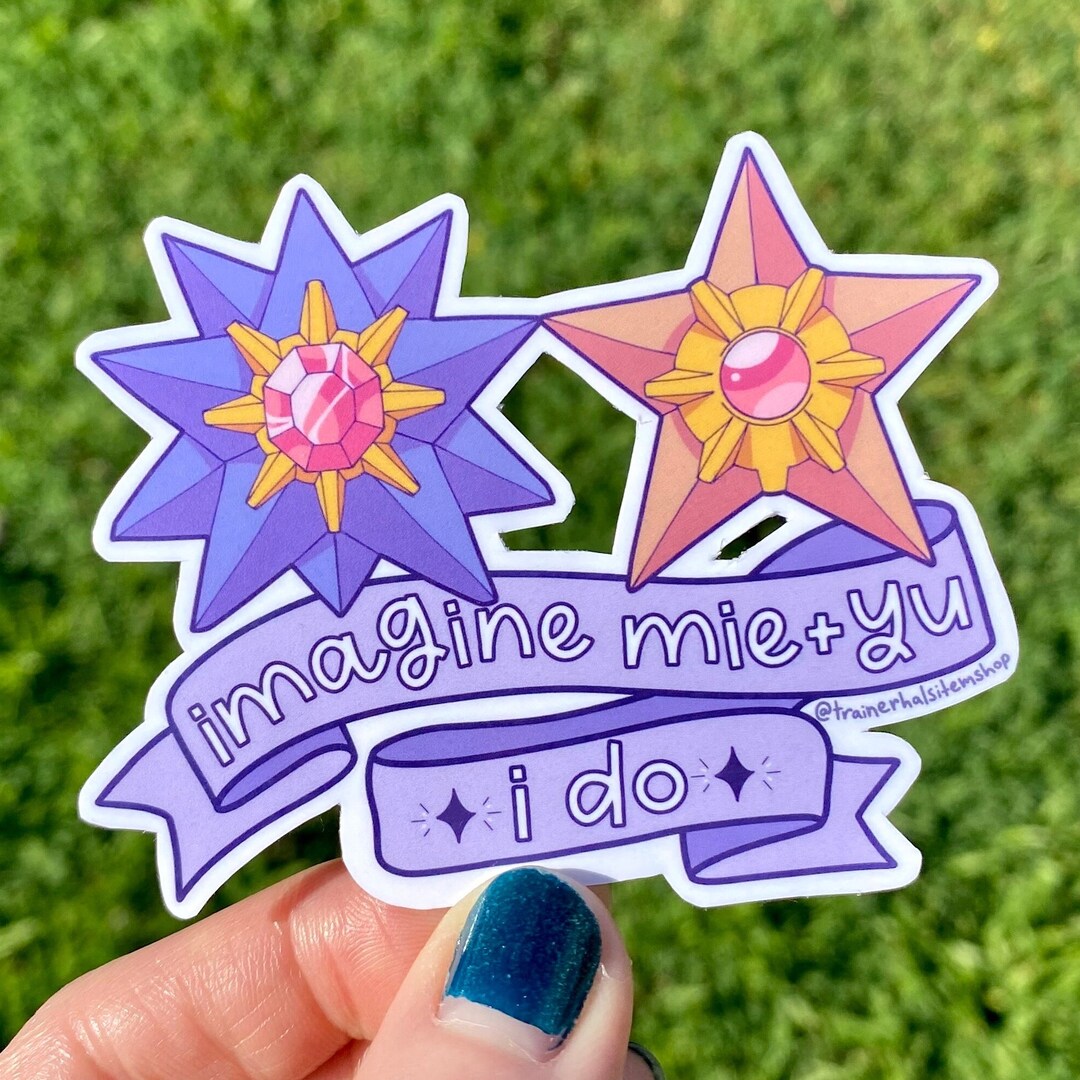 Staryu and Starmie Sticker Waterproof Vinyl imagine Mie and Yu, I Do ...