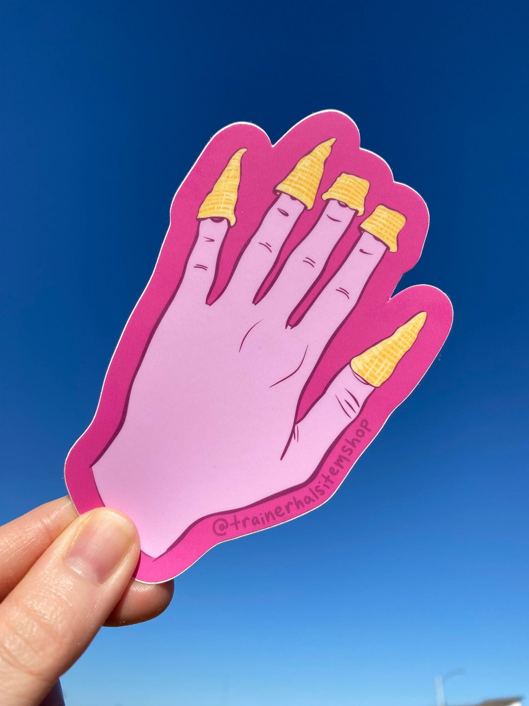 Bugles Nails Bumper Sticker Large Lesbian Pride Car Decal Weatherproof ...