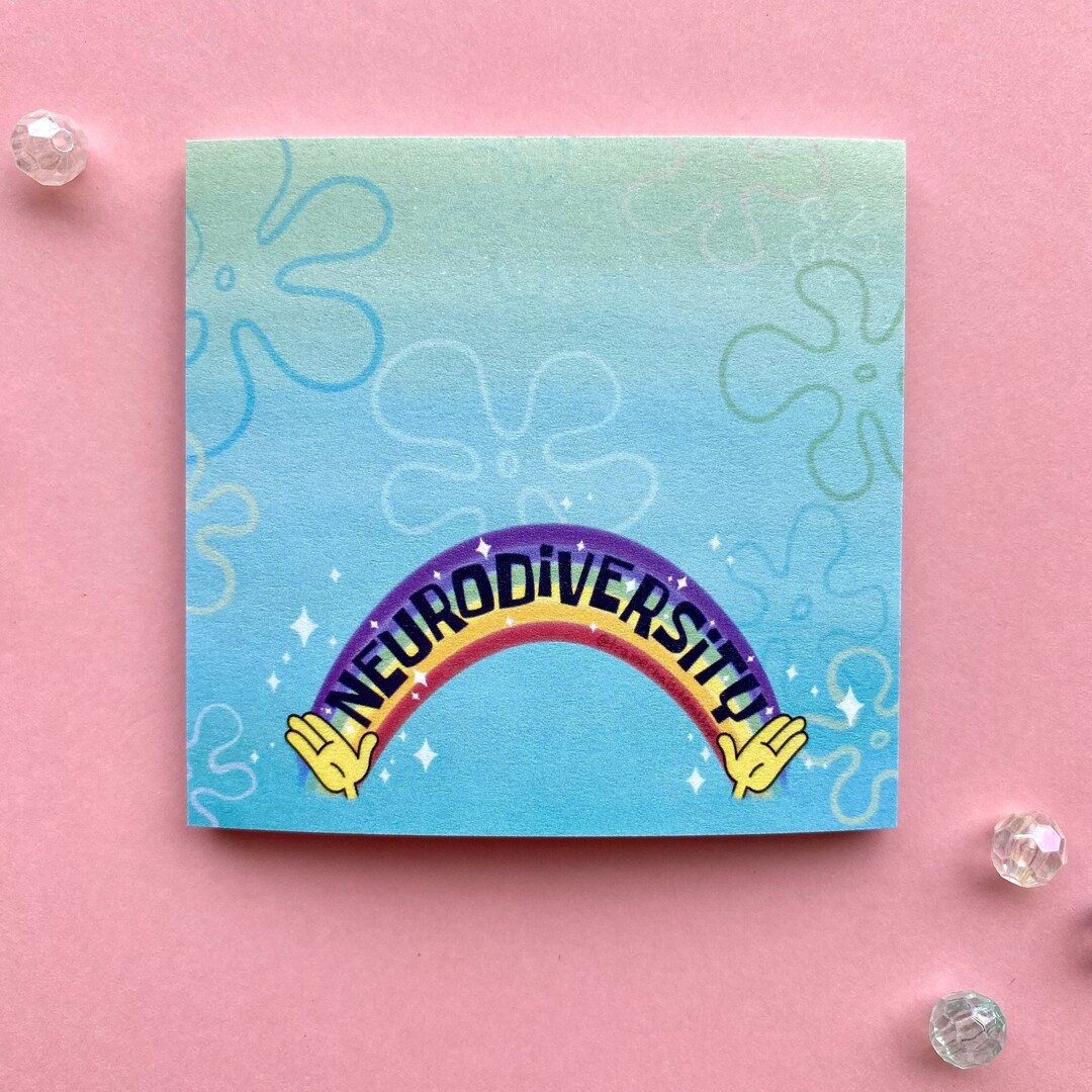 Neurodiversity Sticky Notes | Sponge Robert Theme, Autism Pride (50 ...