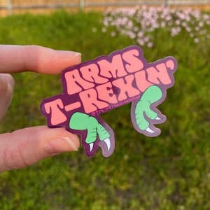 Arms T-rexin Sticker Neurodivergent Autistic Pride Waterproof Vinyl ...