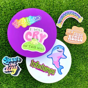 I Will Cry on This Hill Sticker Sensitive Frog Normalize Crying Pink ...