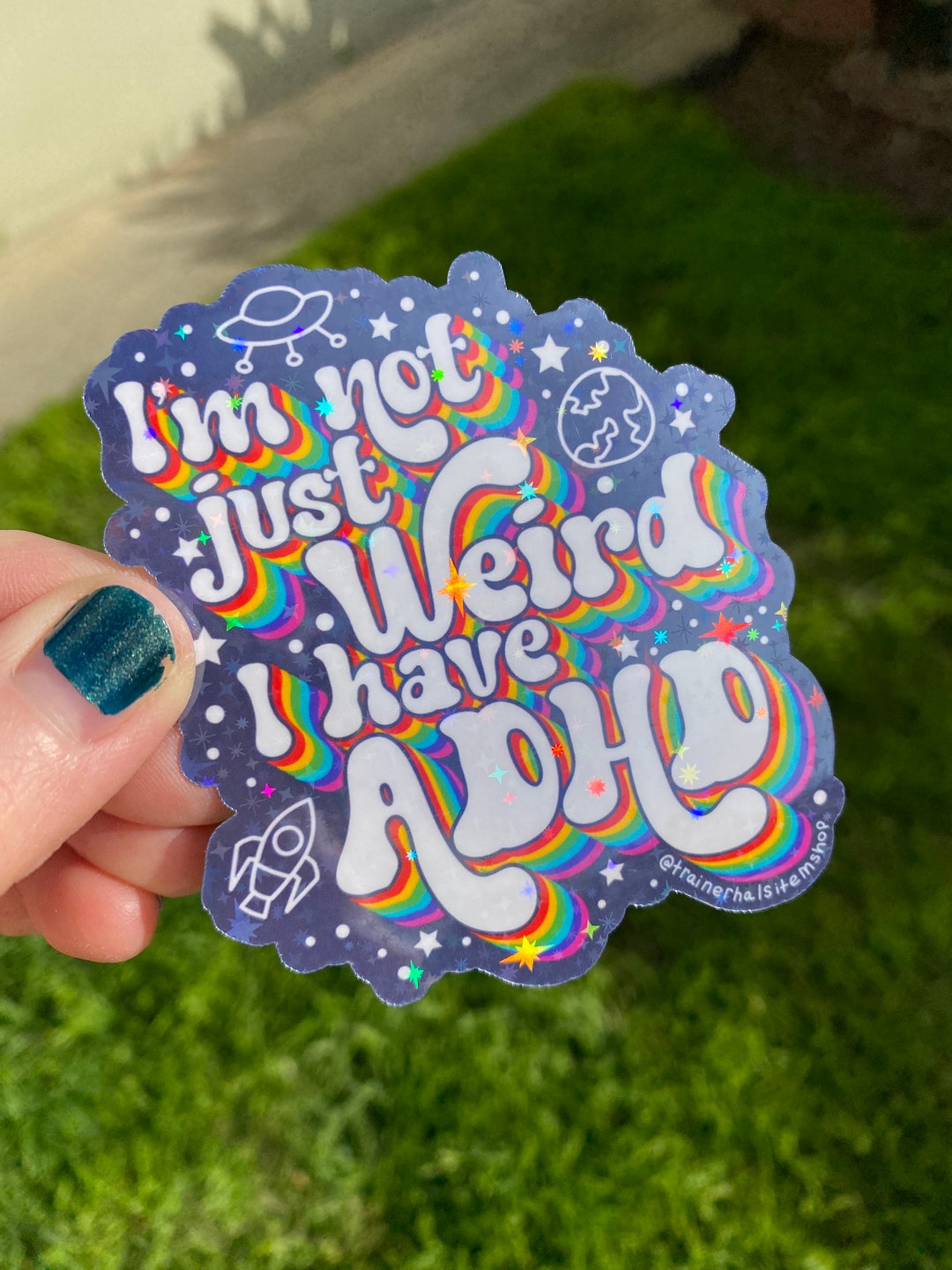 ADHD Pride Sticker im Not Just Weird I Have Adhd - Etsy