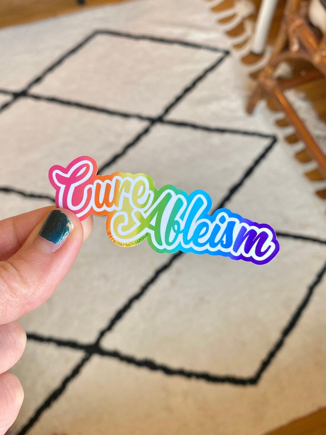 Cure Ableism Sticker 90s Inspired Disability Pride Acceptance Awareness ...
