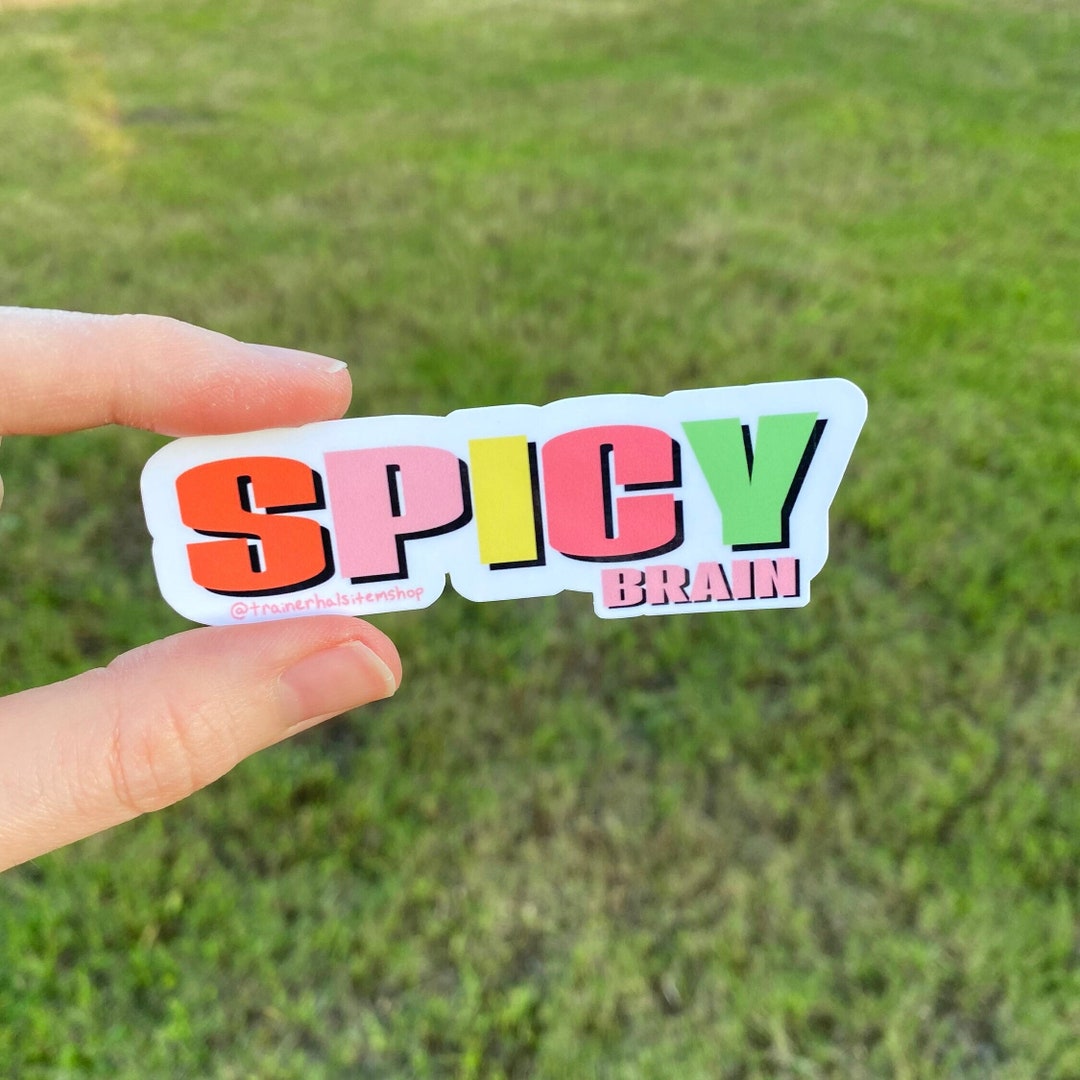 Spicy Brain Sticker Neurodivergent ADHD Neurospicy Autism OCD Anxiety ...