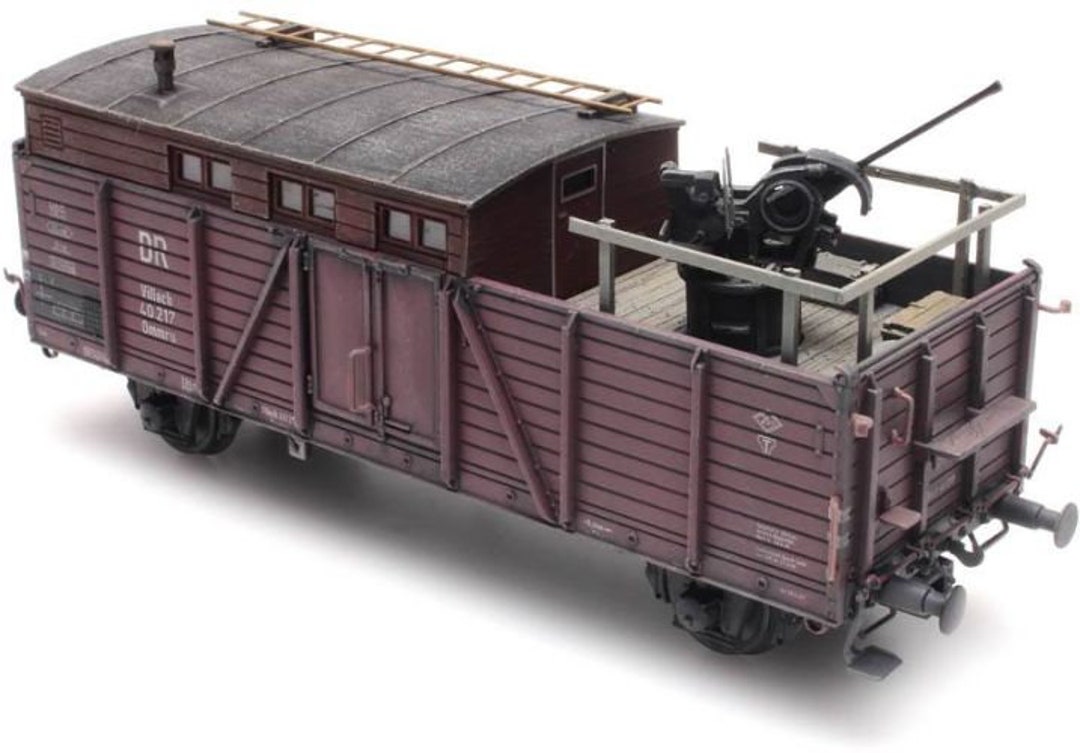 Artitec Model Railway HO Cargo WM 37MM Flak Gun for Railway Car 1:87 ...