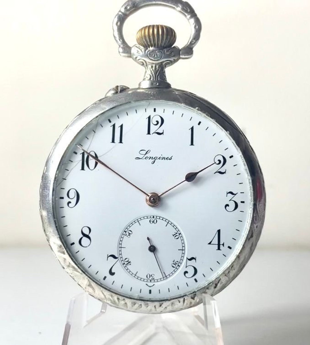 Longines Grands Prix 4 Pocket Watch 1910 15 Jewels 15j 800 Silver ...