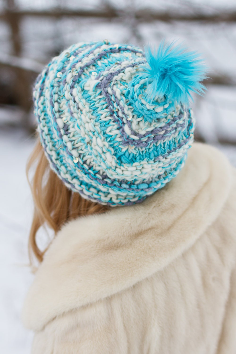 Snow Cap Hat PDF KNITTING PATTERN - Etsy