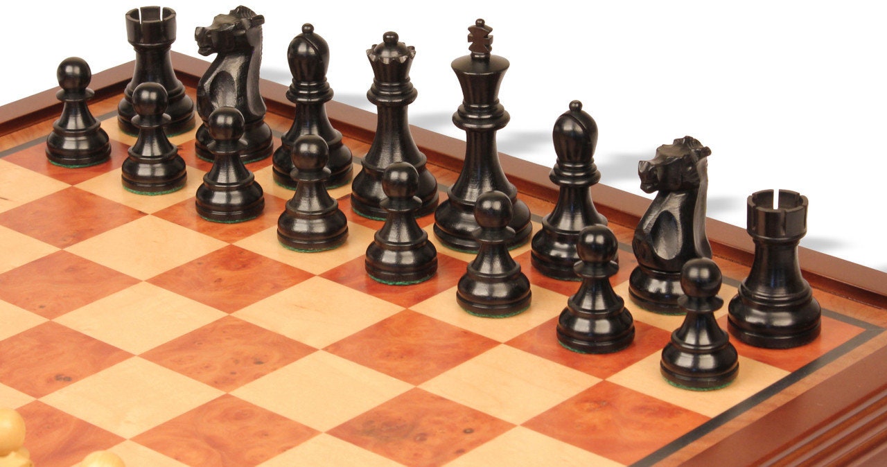 Fischer-spassky Commemorative Chess Set Ebony & Boxwood Pieces - Etsy